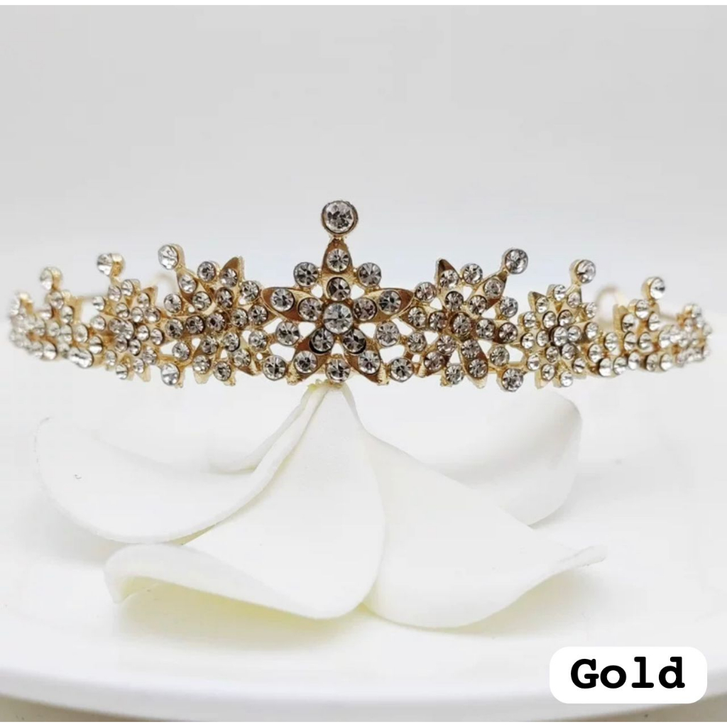 Bridal pearl crown headband diamond hair accessories Princess birthday ...