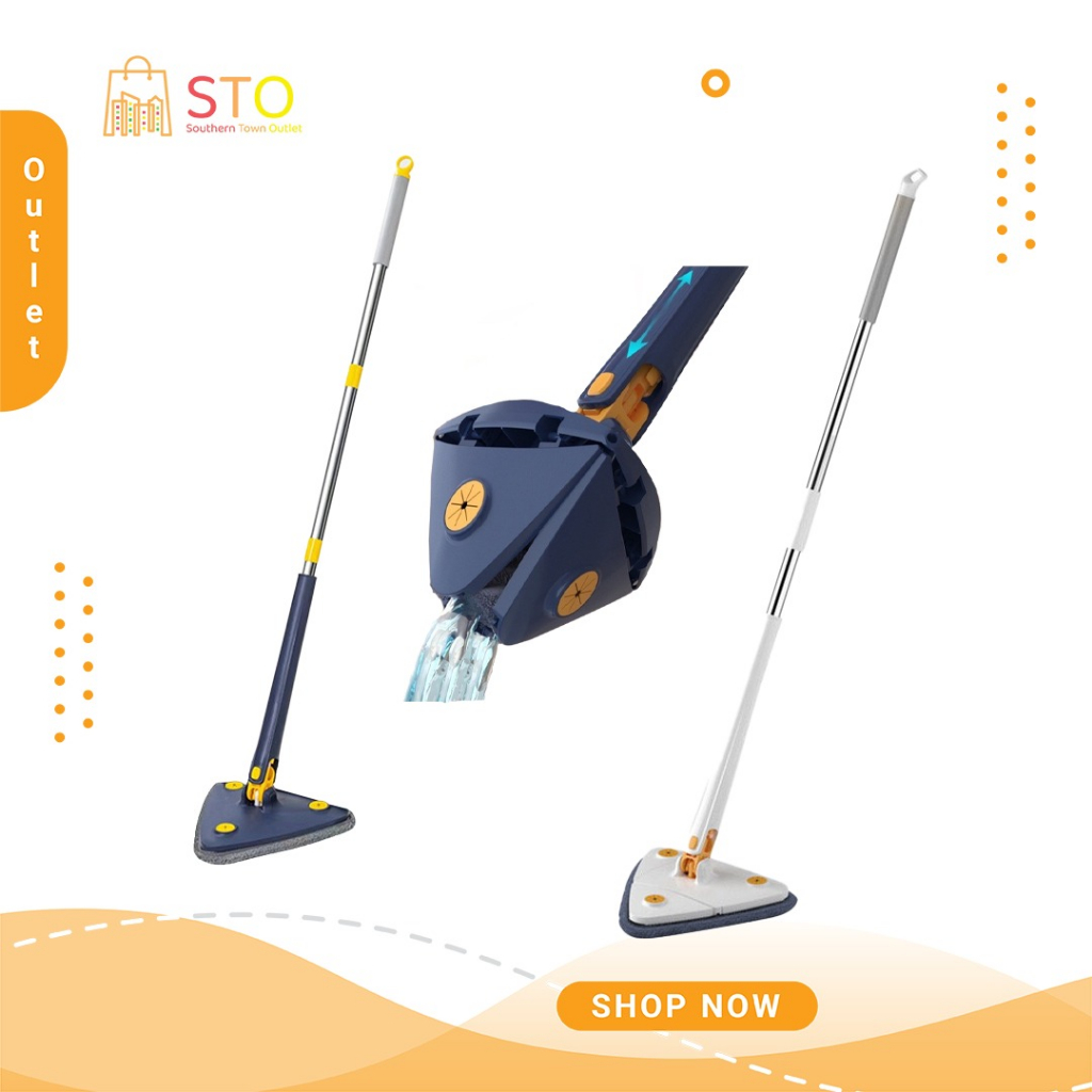 STO Household 360° Rotatable Triangle Shape Microfiber Rotary Butterfly ...