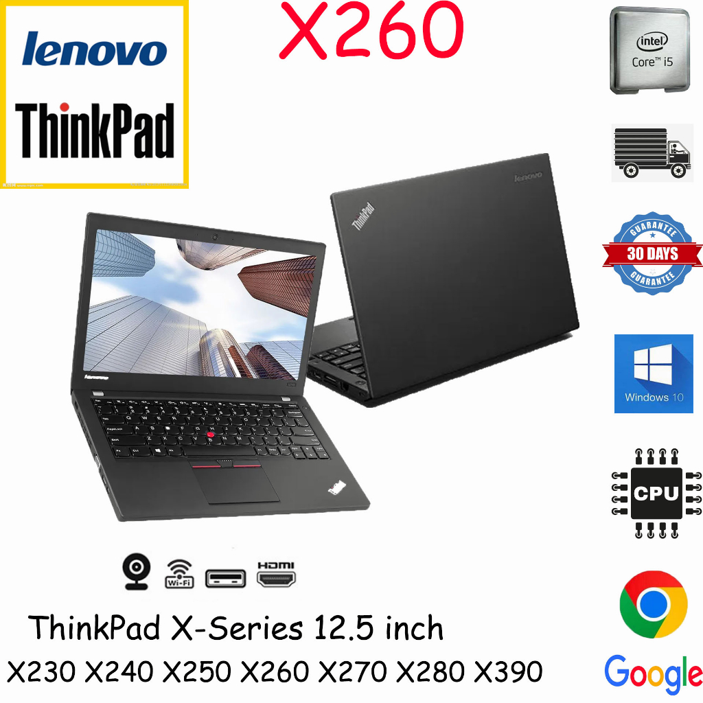 LENOVO THINKPAD X260 X270 SECOND i5/i7 Gen 6th Laptop 4GB RAM - 8GB / Thin and Light ...