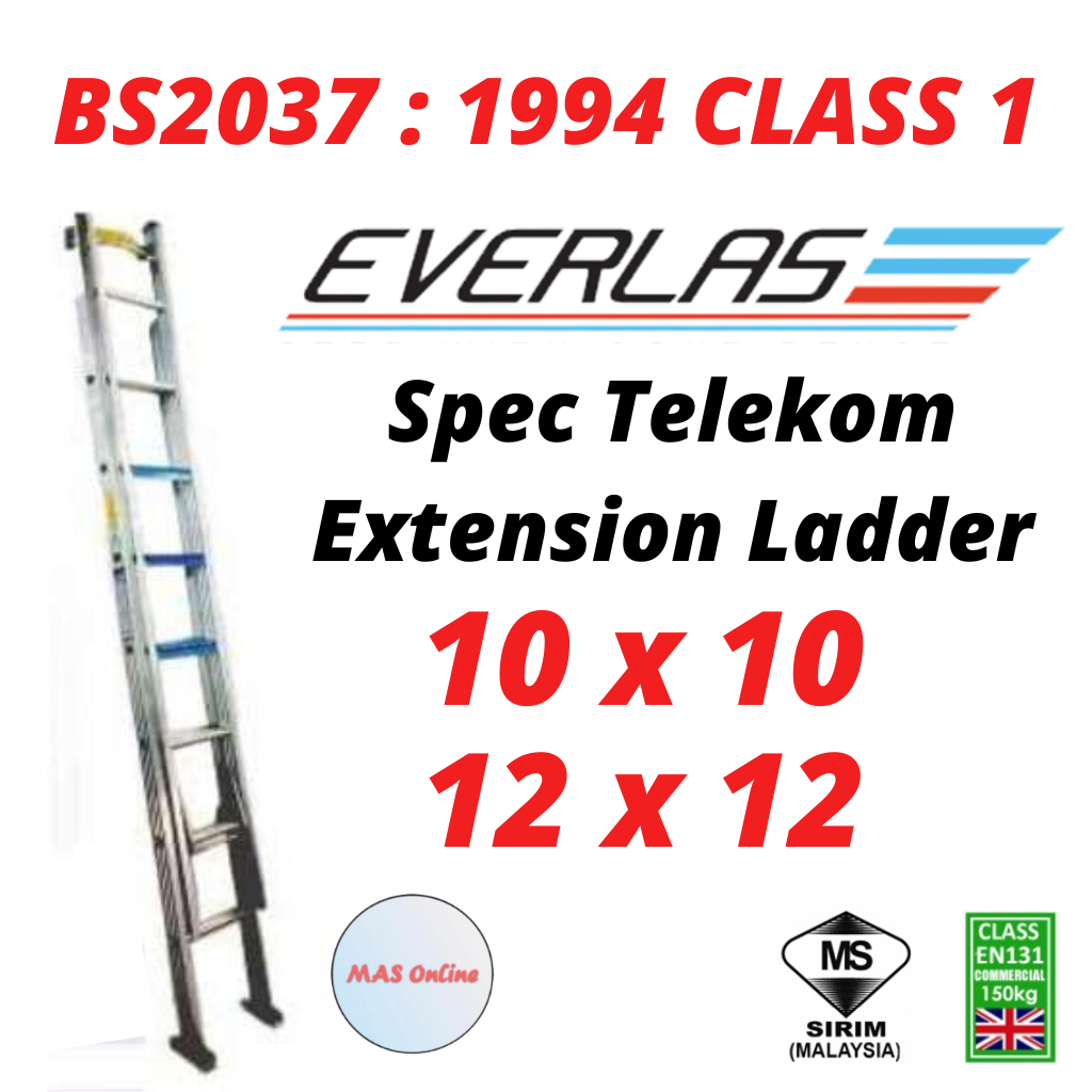 EVERLAS Tangga Sambungan Berganda BS2037:1994 (CLASS 1) Heavy Duty ...