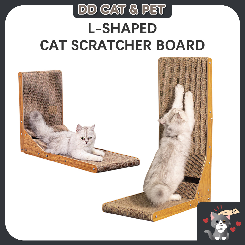 Cat Scratcher Board L Shape Scratch Board Corrugated Scratching Board ...