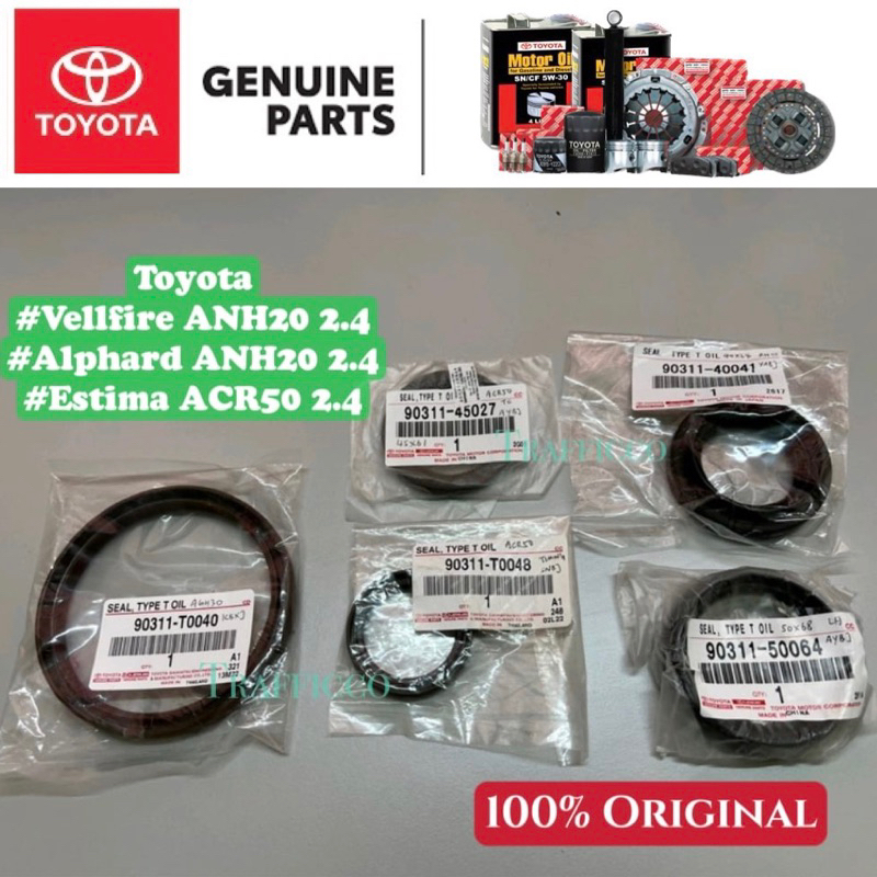 Original Toyota Estima ACR50 Vellfire Alphard ANH20 Flywheel Oil seal ...