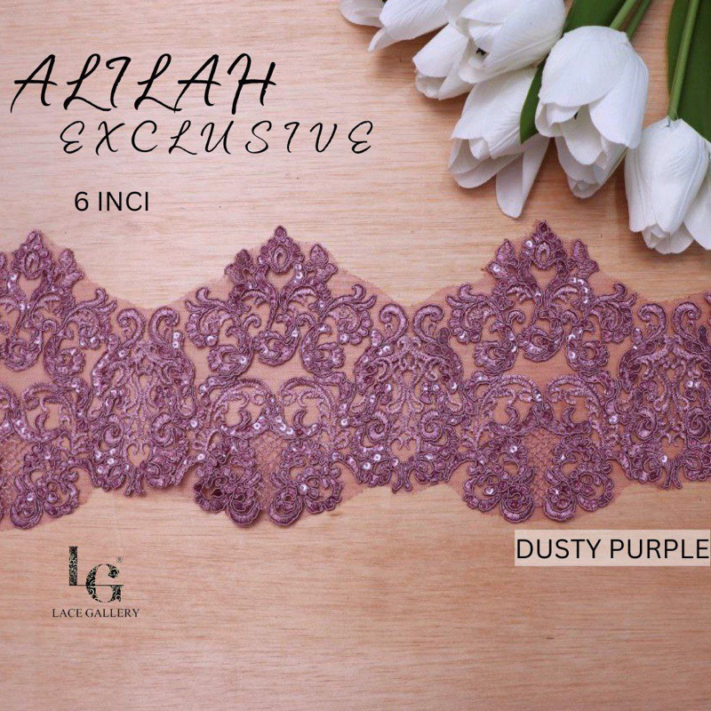 0.5m x 6 Inci Alilah Exclusive Lace by Lace Gallery | Shopee Malaysia
