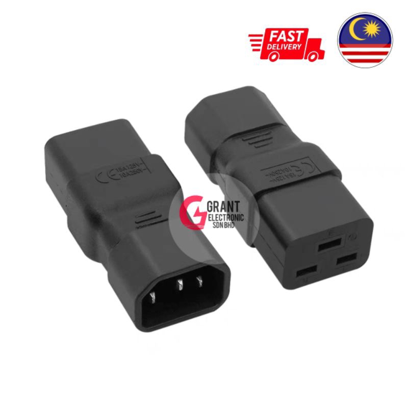 IEC320 C14 male to C19 female UPS PDU APC Server power Extension ...