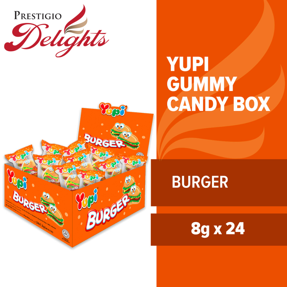 Yupi Burger Gummy Candy Box 8g x 24 (1 Outer) | Shopee Malaysia