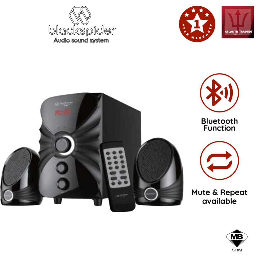 BlackSpider Audio Sound System 2.1 Channel Multimedia Speaker System BS-MM2 | Shopee Malaysia