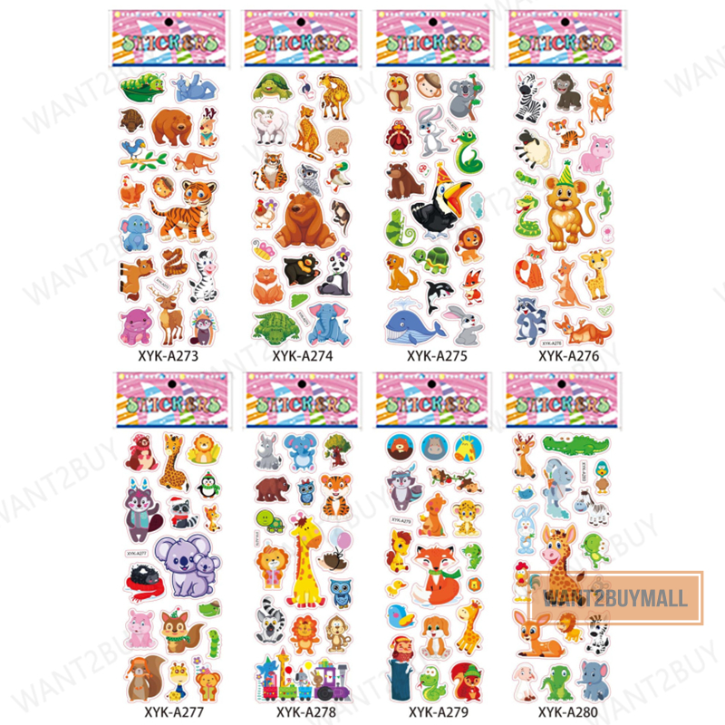 🇲🇾 1pcs 3D Cartoon Cute Book Animal Car Dinosaur Bubble Waterproof ...