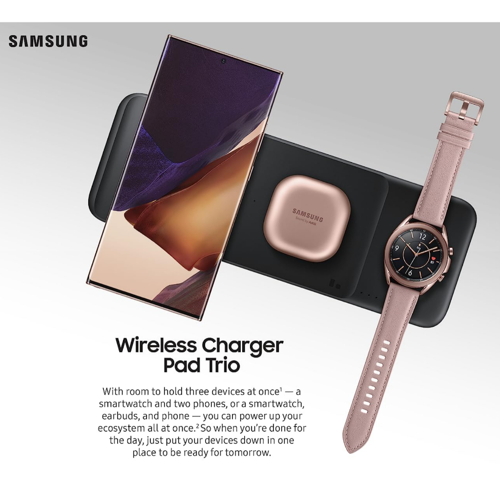 Samsung Wireless Charger Trio 3 in 1 Charge up to 3 Devices at Once for ...