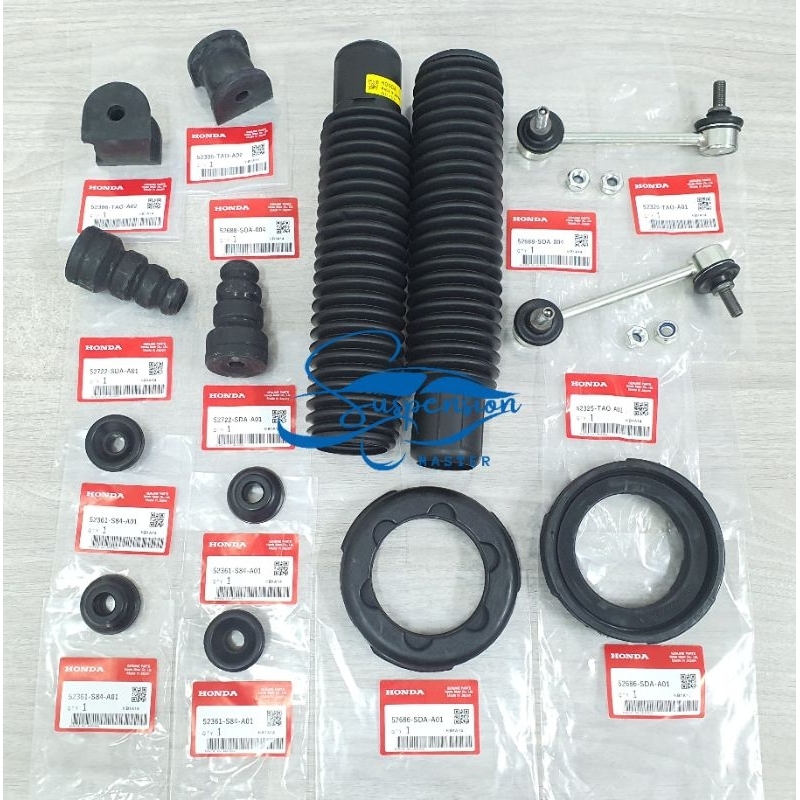 14 IN 1 SET- REAR ABSORBER MOUNTING BUSH/STABILIZER BUSH/COIL SPRING ...