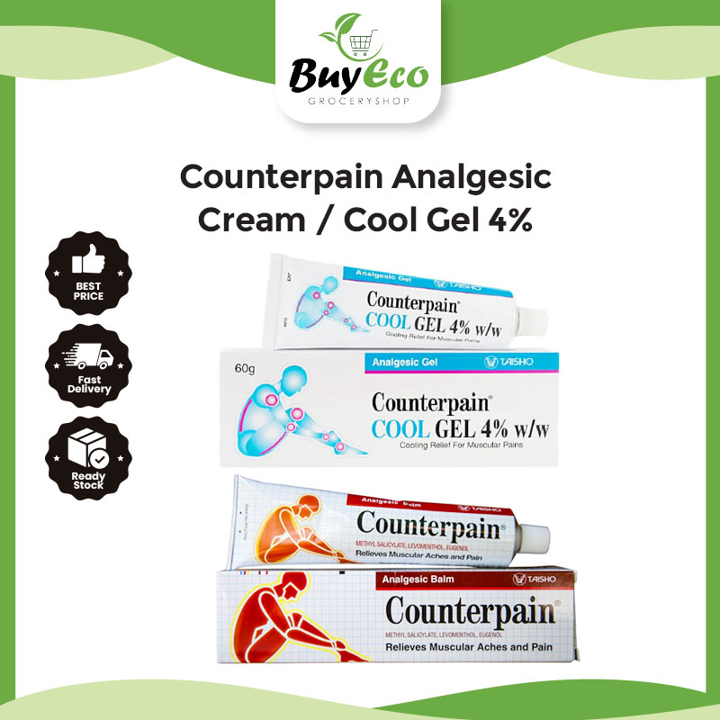 Counterpain Analgesic Cream (30g / 60g / 120g) / Cool Gel 4% 60g ...
