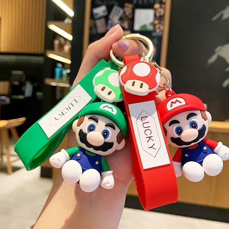 Super Mario Luigi Key Chain Cute 2023 New Hot Cartoon Mario Car ...