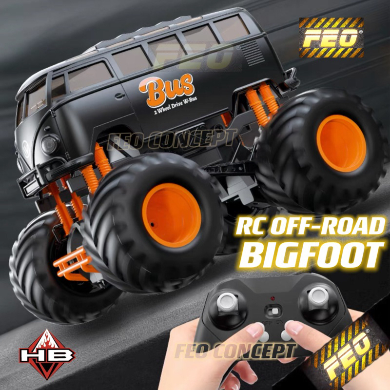 FEO HB Bigfoot Off Road Remote Control Car School Bus Rc Pickup Truck ...