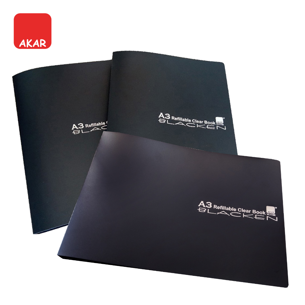 Blacken A3 Refillable Clear Book / Clear Holder / A3 size File ...
