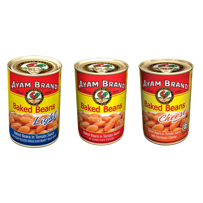Ayam Brand Baked Beans In Tomato Sauce 425g / Light / Cheese | Shopee ...