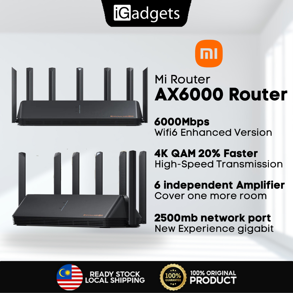 Xiaomi AIoT Router AX6000 WiFi 6 Enhanced Edition 路由器 | Shopee Malaysia