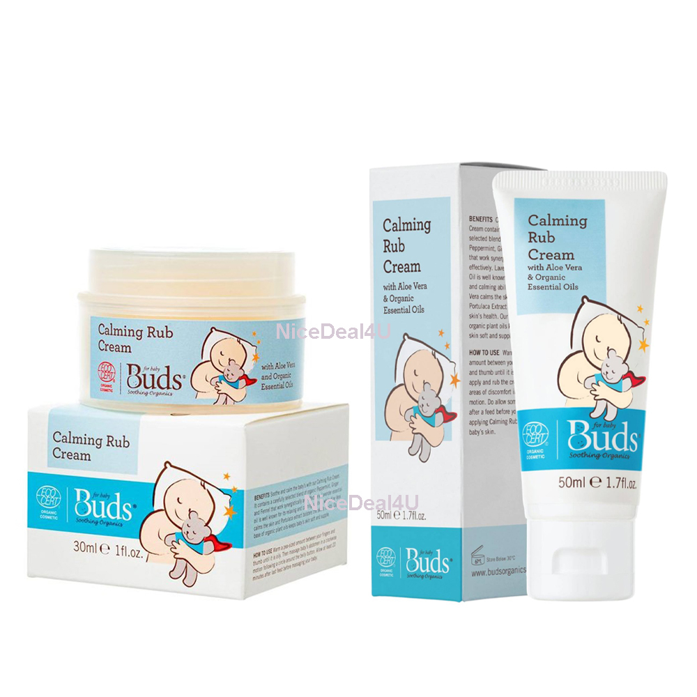 Buds Baby Soothing Calming Rub Cream 30ml/50ml BSO Tummy Rubbing Calm ...