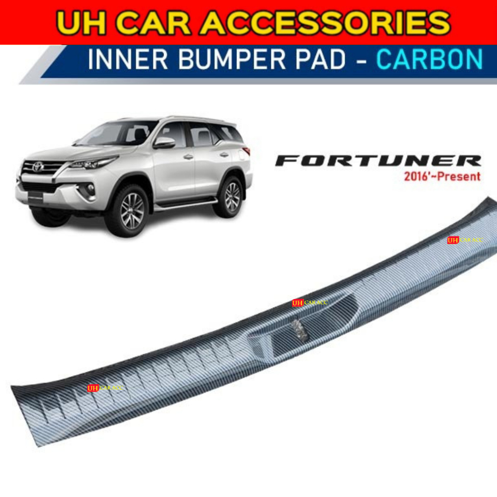 TOYOTA FORTUNER 2016 - 2023 CARBON PROTECTOR INNER REAR BUMPER GUARD ...