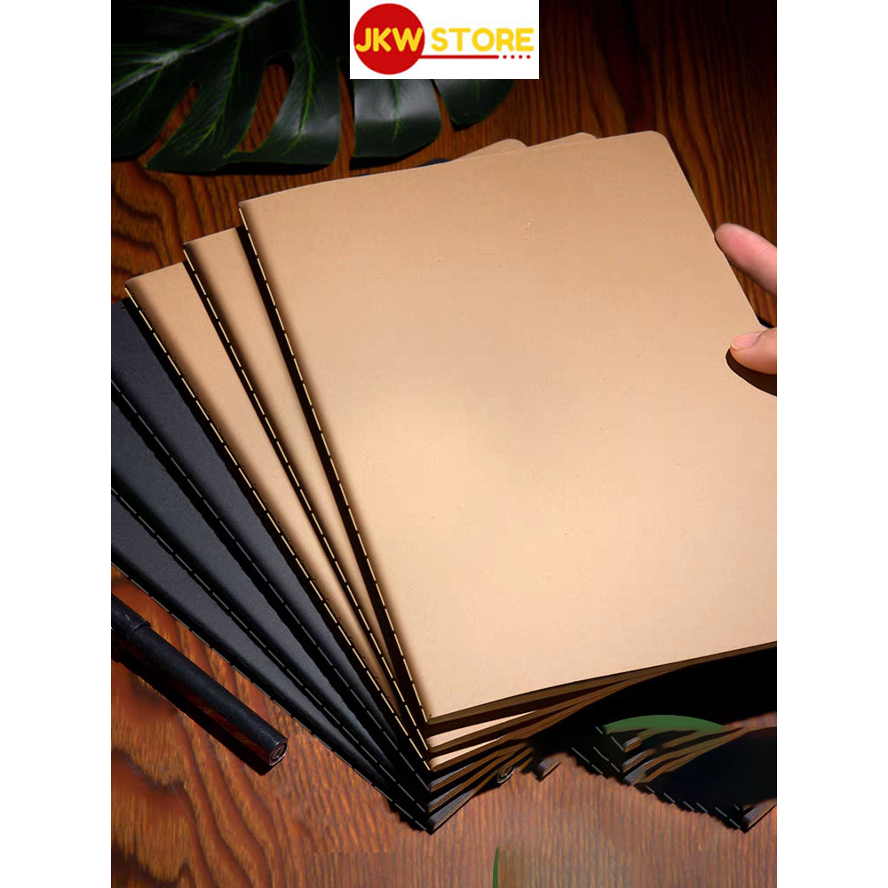 A5 / B5 Brown / Black Plain Line Exercise Book Notebook Buku Nota ...