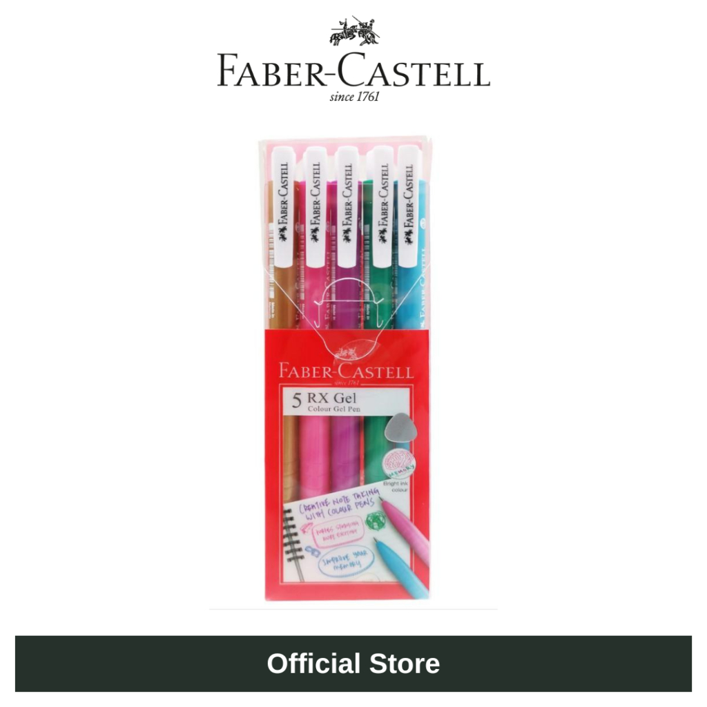[Faber-Castell] RX Gel Colour 0.7mm - Wallet of 5pcs | Shopee Malaysia