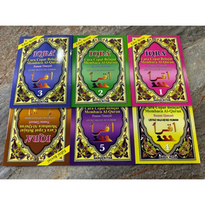 Buku Iqra set ( jilid 1 hingga jilid 6 ) / Iqro Siap Rehal palstik ...
