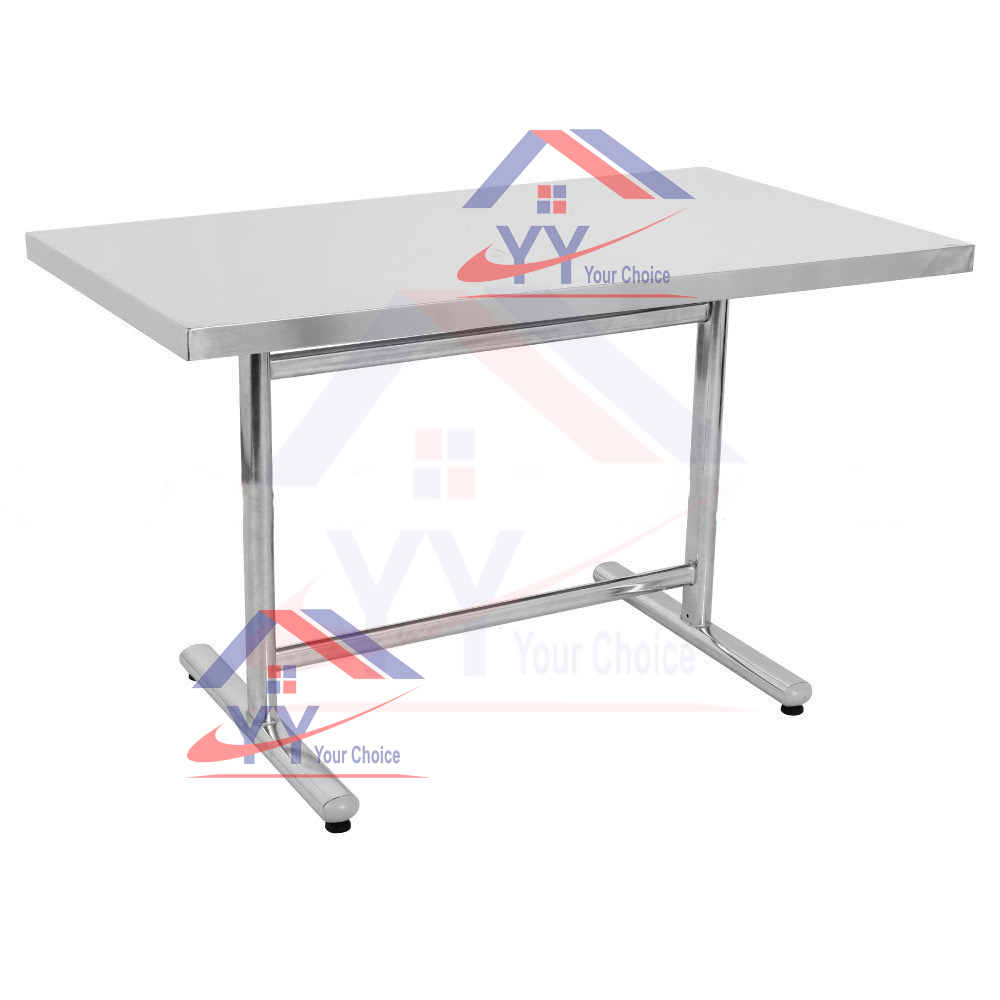 High Quality Stainless Steel Foldable Rectangle Table with H Stand/Meja ...