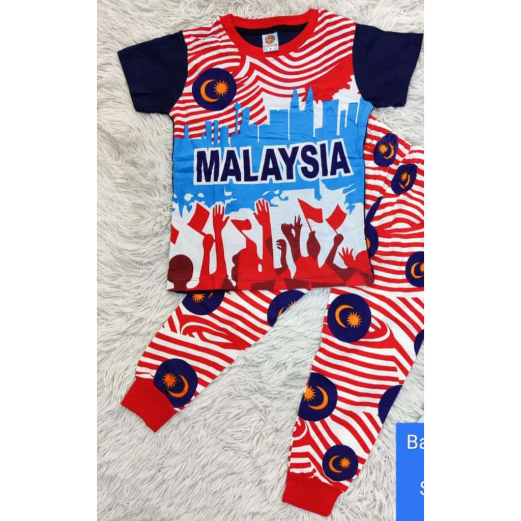 {New Arrival} MERDEKA PYJAMAS | SET BAJU TIDUR BUDAK | COTTON LEMBUT ...