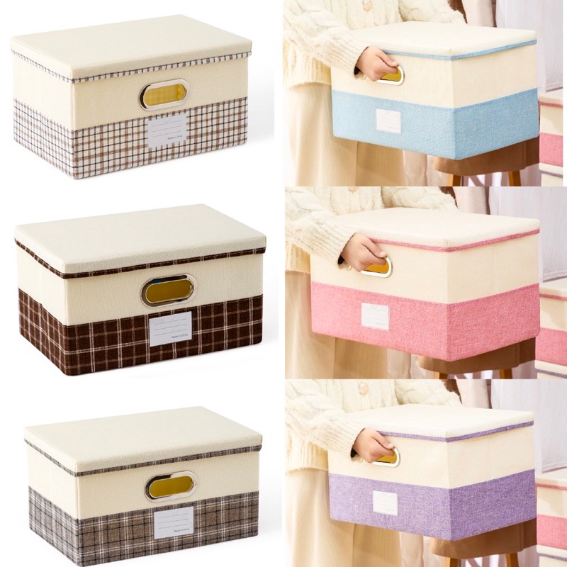 Cotton Linen Storage Box Home Organizer Wardrobe Organizer Clothes Toys ...