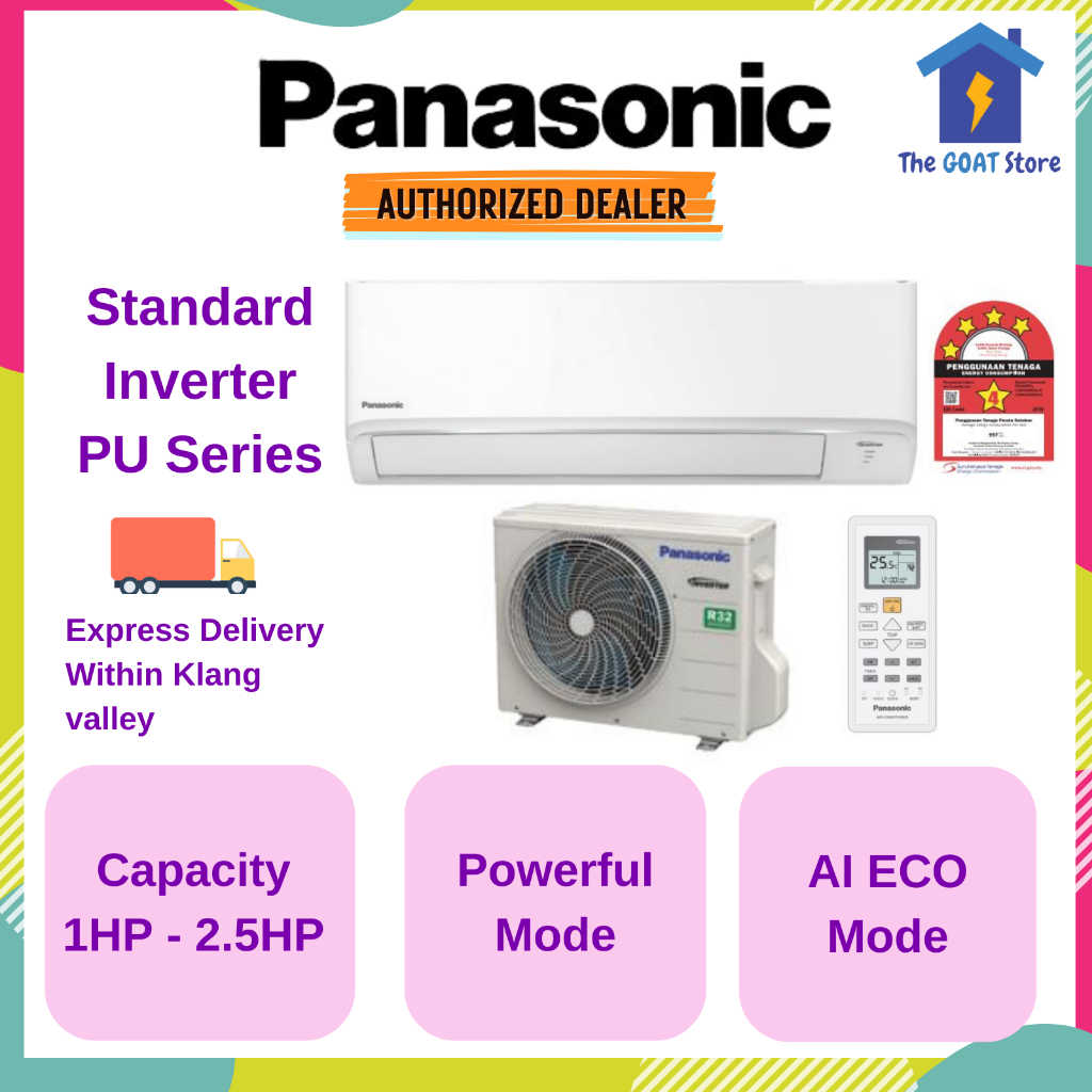 Panasonic Wall Mounted Air Conditioner (Standard Inverter)(R32) 1HP/1 ...