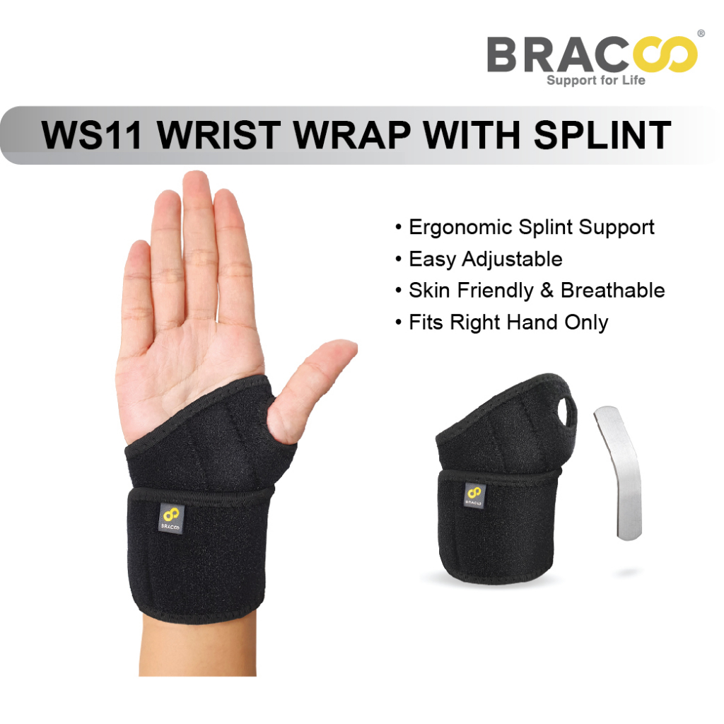 [Ready Stock] BRACOO WS11 Wrist Warp With Splint Support//Pain/Hand ...