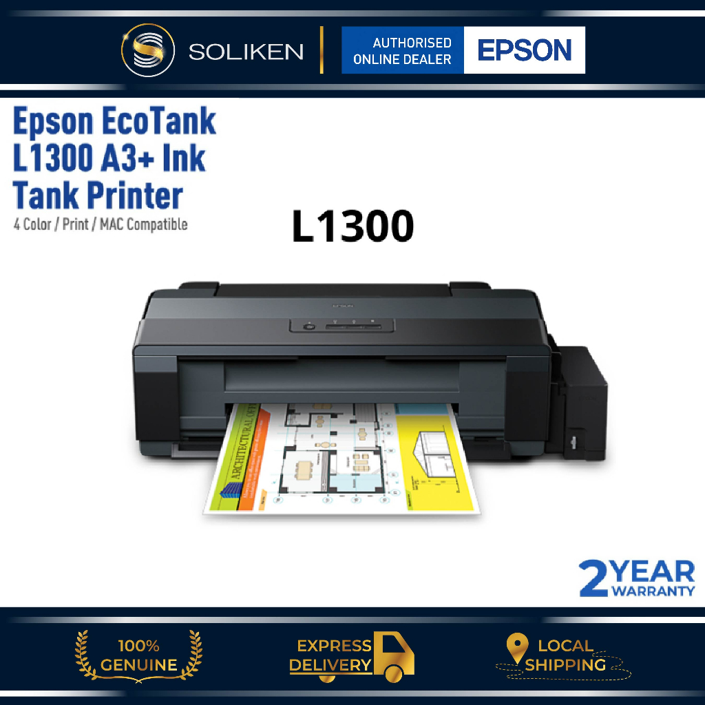Epson EcoTank L1300 A3 Single Function Ink Tank printer - PRINT ONLY ...