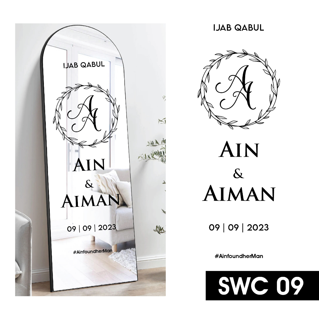 STICKER CUSTOM WELCOME BOARD CERMIN : STICKER SAHAJA (DESIGN IKUT SAIZ ...