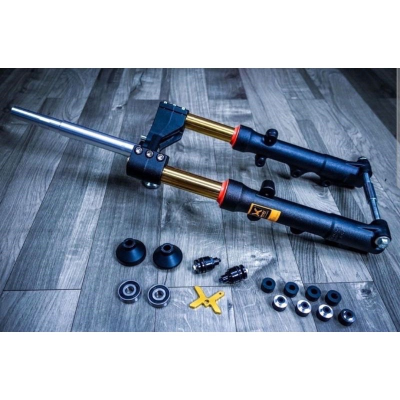 Yamaha Y16ZR Y15 Exciter Forged USD Fork Set Heavy Duty Y15ZR MVR1 FORK COMPLETE SET Y15 Y16 ...