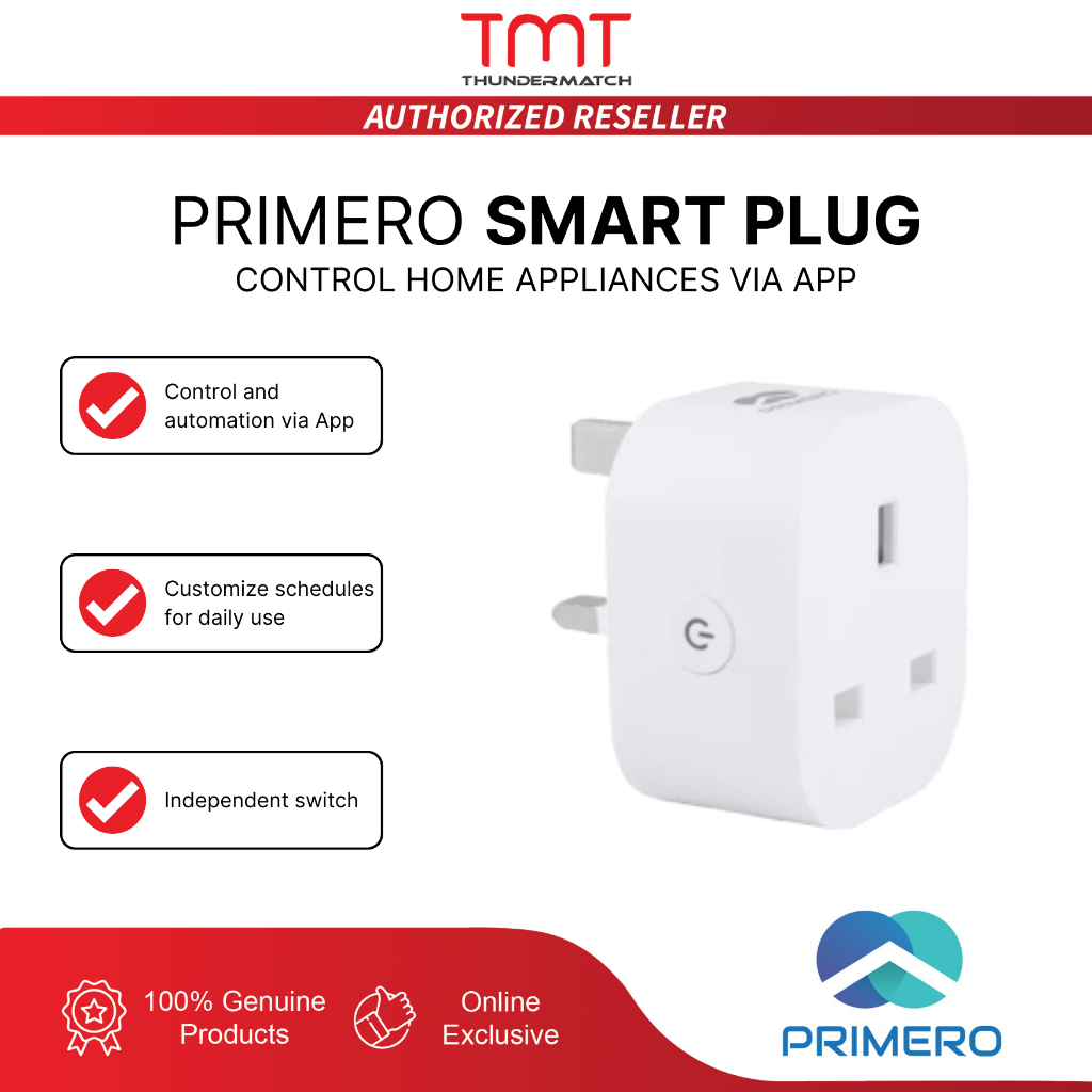 Primero Smart Plug Socket / Control Via App / Timer Plug / Smart Home / Wi-Fi Smart Plug / Free ...