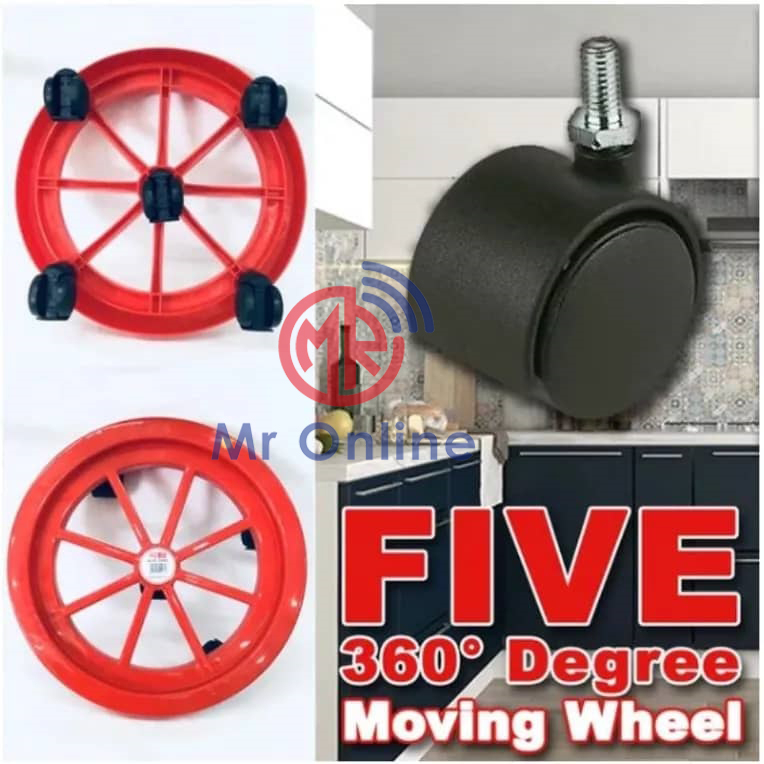 EXTRA THICK Multipurpose 5 WHEELS Gas Cylinder Tank Roller Trolley ...