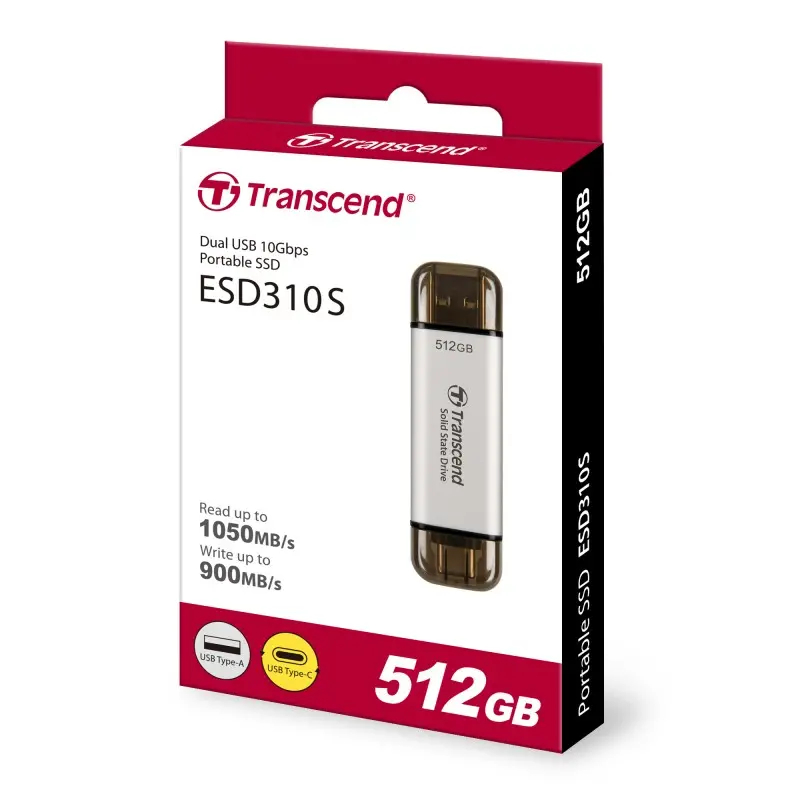 TRANSCEND SSD ESD310C / ESD310S / ESD310P DUAL USB 10GBPS PORTABLE EXT ...