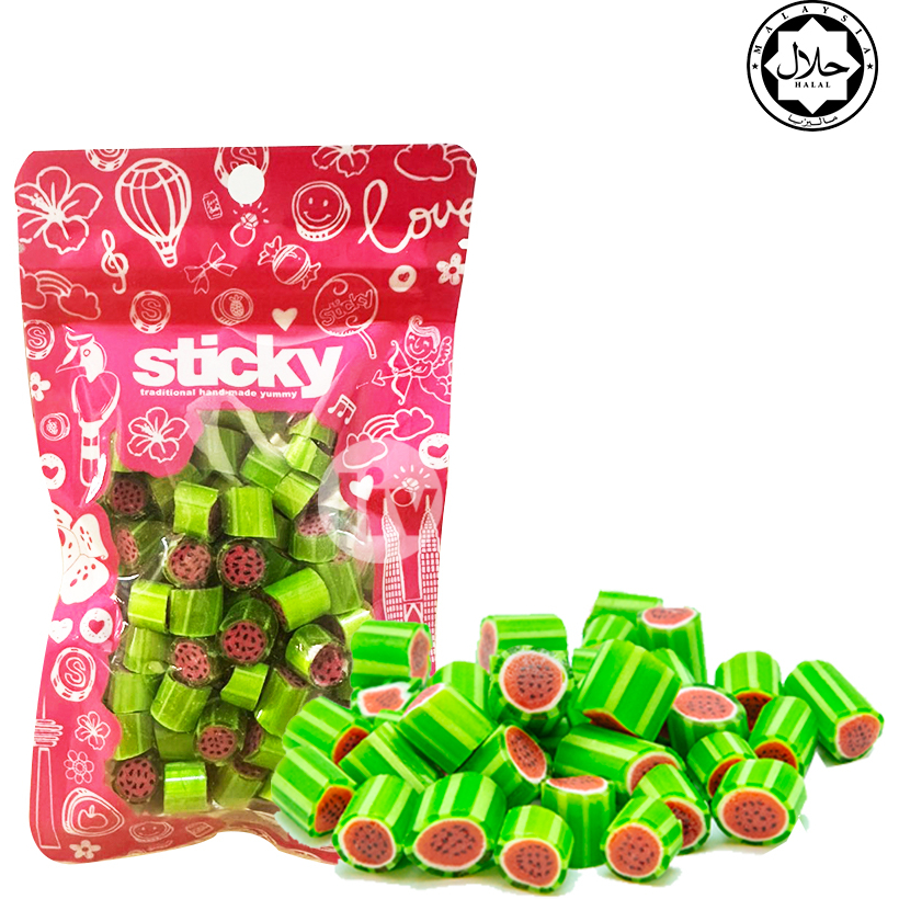 STICKY Candy Halal Handmade Coklat Gula Mix Fruits Flavor Sweet Sour ...