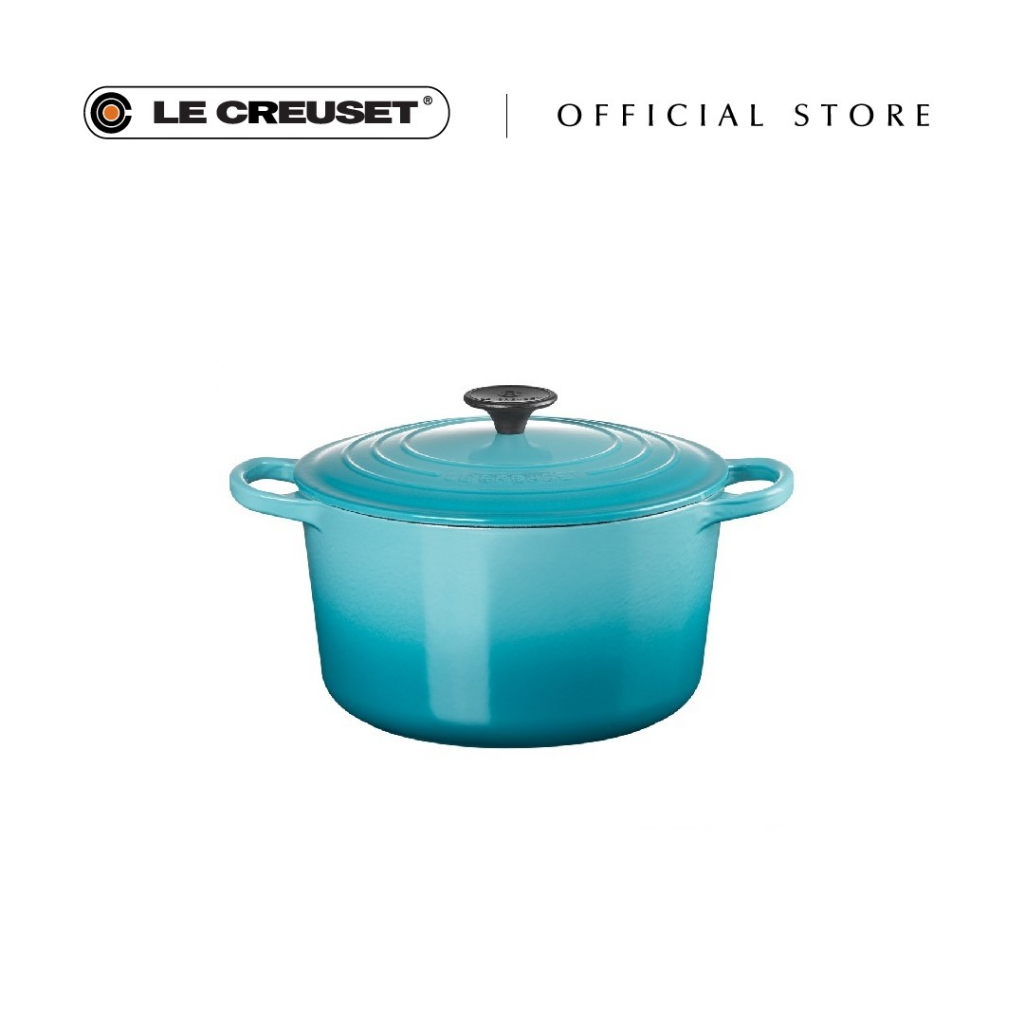 Le Creuset Deep Round Oven Classic Range 24cm - Caribbean Blue | Shopee ...