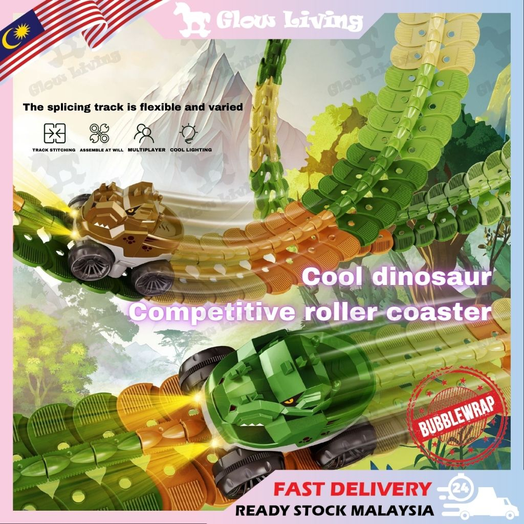 Rechargeable Dinosaur Anti-Gravity Track Toy Car Childrens ...