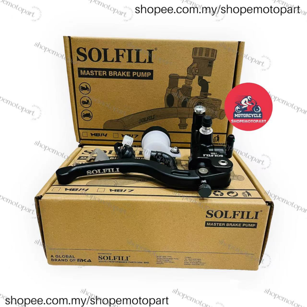 SOLFILI MB14 Master Brake Pump Right RH Hand / Left LH Clutch - Black ...