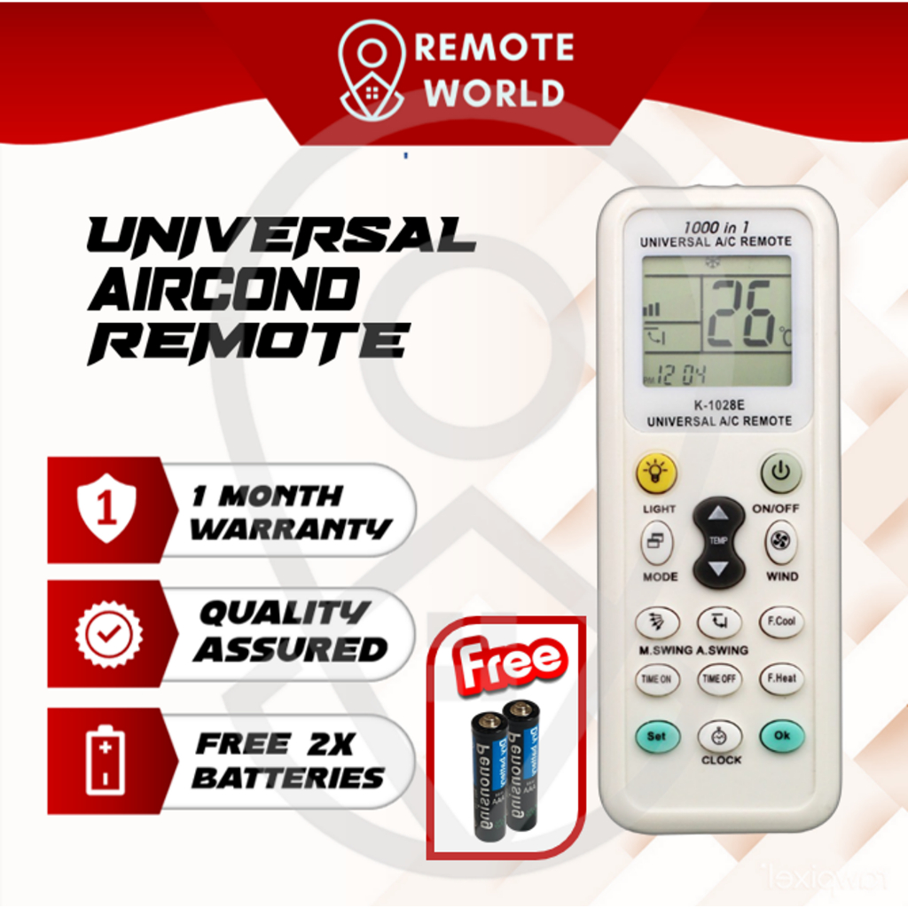 Universal Aircond Remote 1000 In1 Aircond Remote Suitable All Remote