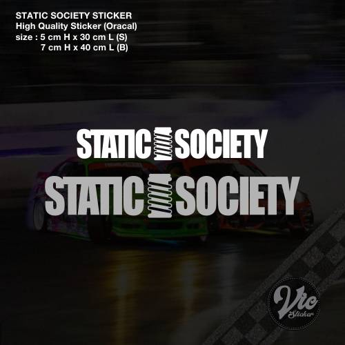 STATIC SOCIETY Sticker / Decal (High Quality Sticker) | Shopee Malaysia