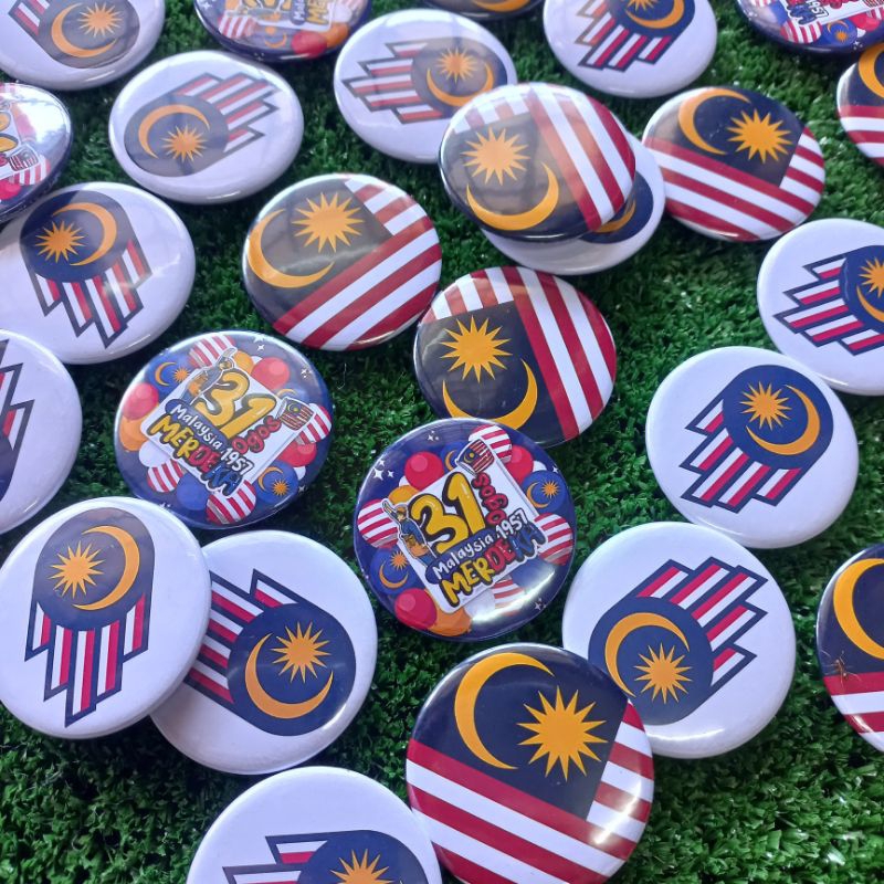 [Readystock] Pin Button Badge Merdeka 44mm | Shopee Malaysia