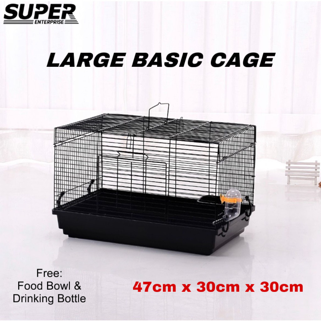 [TERMURAH] 47*30*30CM JUMBO LARGE SIZE HAMSTER CAGE Big Basic Cage ...