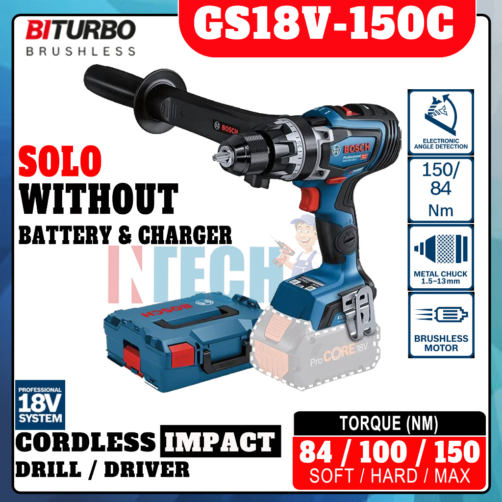 Bosch Gsb18v 150c 18v Cordless Impact Drill Driver Brushless Motor