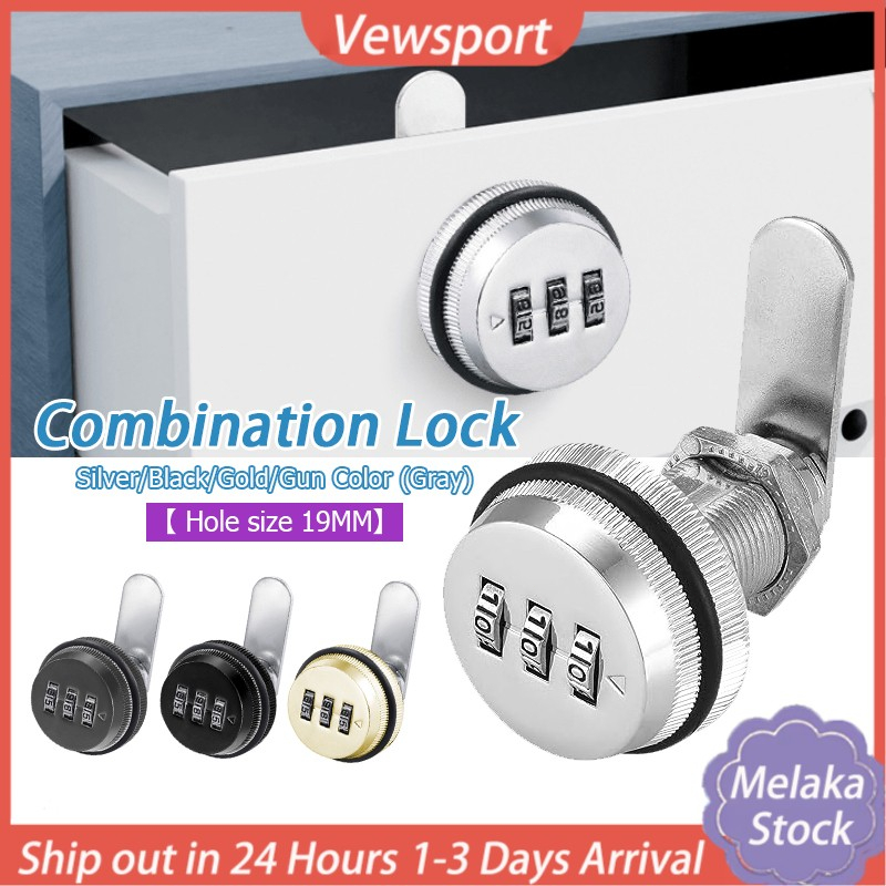 Code Drawer Lock 3 Digit Combination Cam Lock Mailbox Cabinet ...
