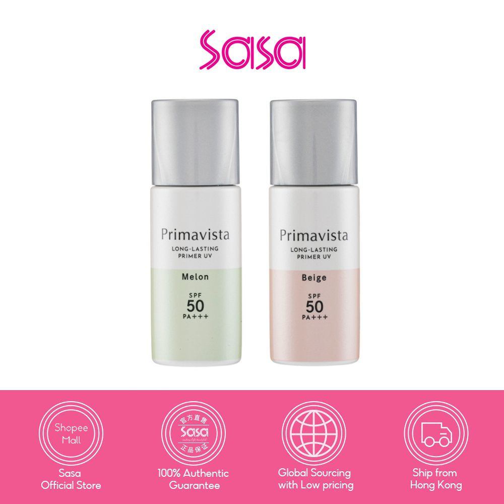 Sofina Primavista Long-Lasting Primer UV SPF50 PA+++ 25ml (Beige/Melon) | Shopee Malaysia