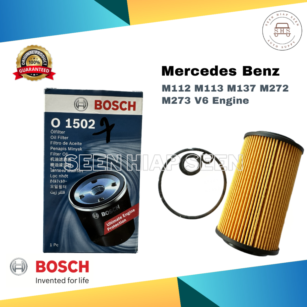 BOSCH Oil Filter O1502 0986AF1502 for Mercedes Benz M112 M113 M137 M272 ...