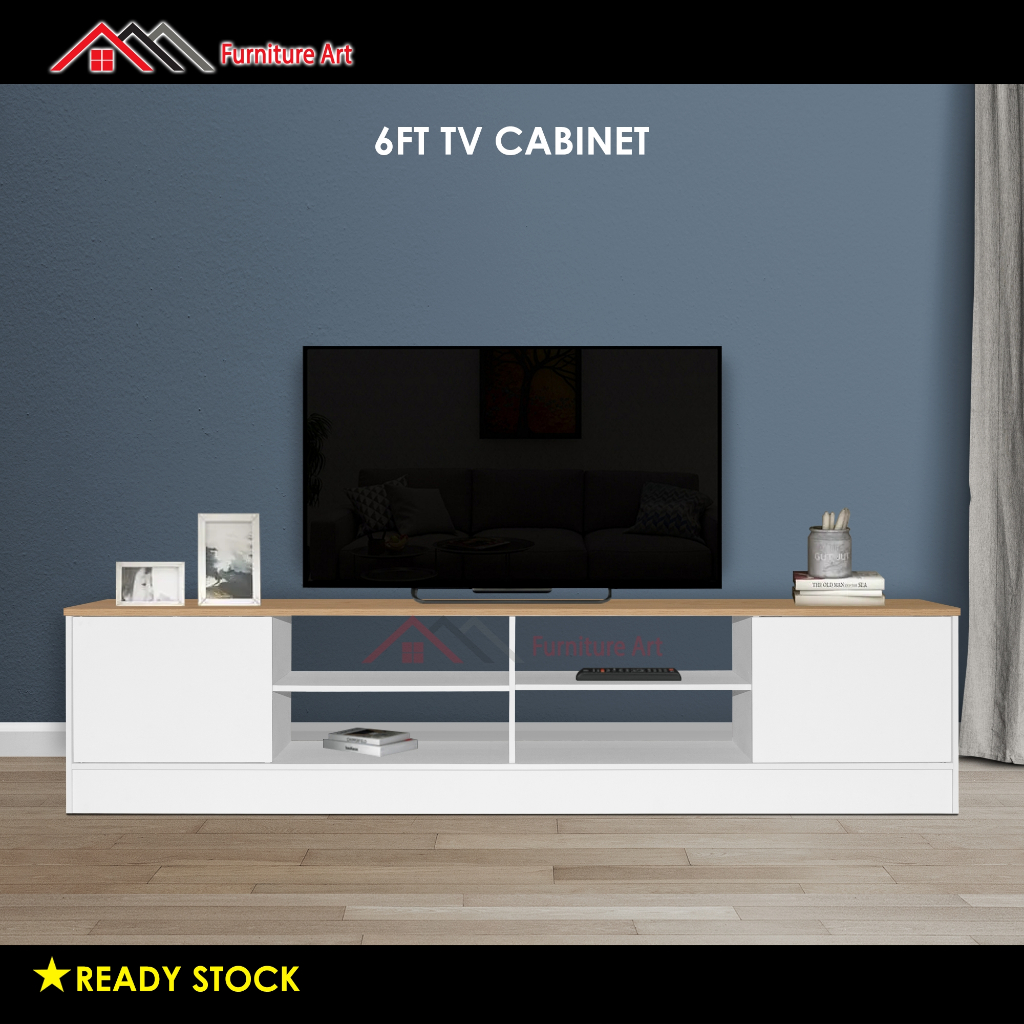 Furniture Art Design 6 Feet TV Cabinet /TV Console/ Media Storage/ Rak ...