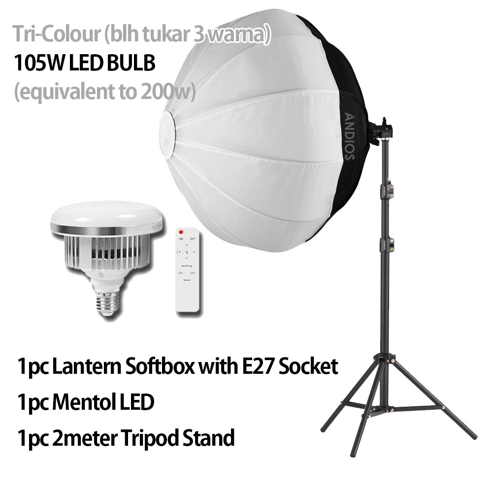 Lantern Softbox E27 Socket Lighting Ball Lampu Studio Bola 50cm Light ...