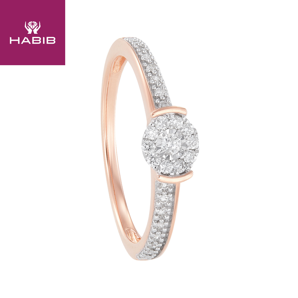 HABIB Darius Diamond Ring in 375/9K Rose Gold 24885 | Shopee Malaysia